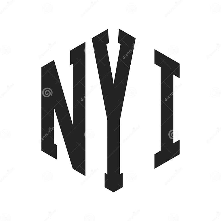 NYI Logo Design. Initial Letter NYI Monogram Logo Using Hexagon Shape ...