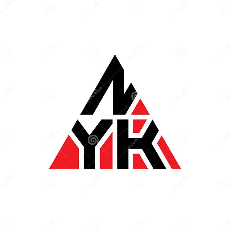 NYK Triangle Letter Logo Design with Triangle Shape. NYK Triangle Logo ...