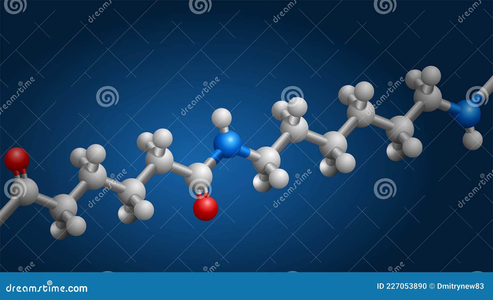 Nylon 3D Structure, Repeating of Amide Links Stock Vector ...
