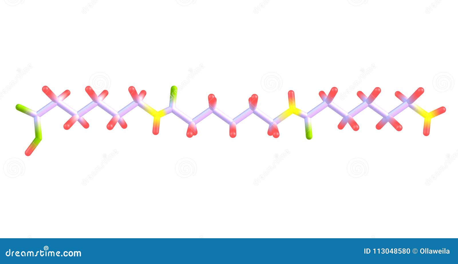 Nylon Molecular Structure Isolated on White Background Stock ...
