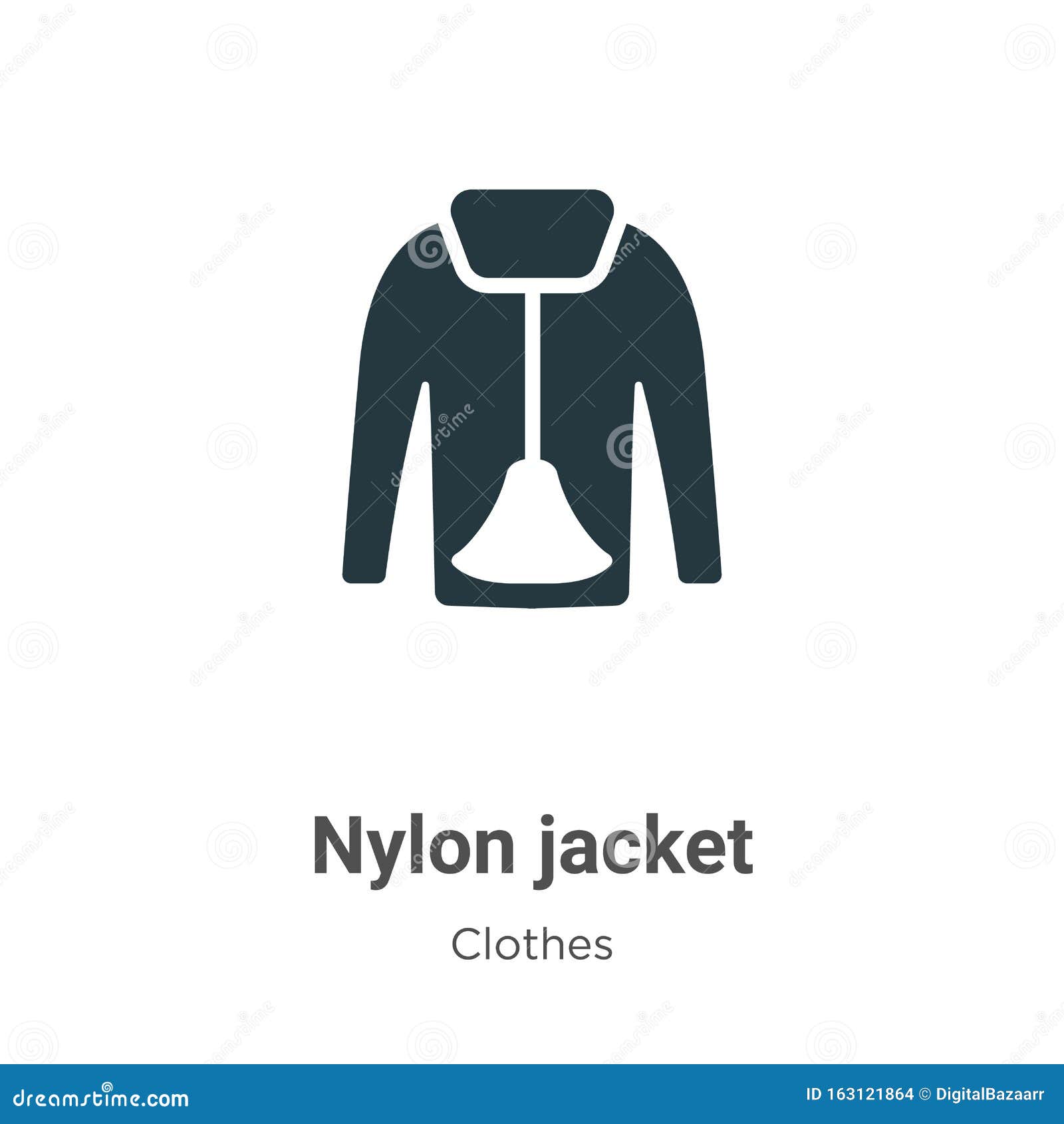 Nylon Jacket Icon On White Background. Simple Element Illustration From ...