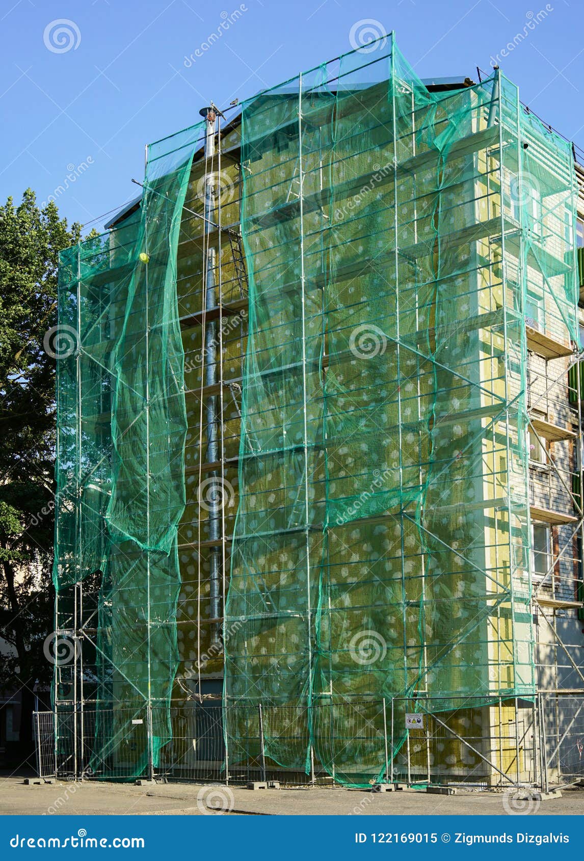 Nylon Net Covers Assembled Scaffolding Stock Image - Image of city ...