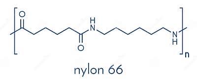 Nylon Nylon-6,6 Plastic Polymer, Chemical Structure. Skeletal Formula ...