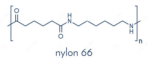 Nylon Nylon-6,6 Plastic Polymer, Chemical Structure. Skeletal Formula ...