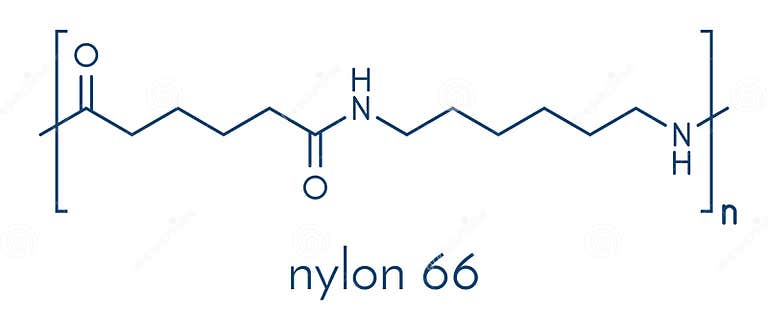 Nylon Nylon-6,6 Plastic Polymer, Chemical Structure. Skeletal Formula ...