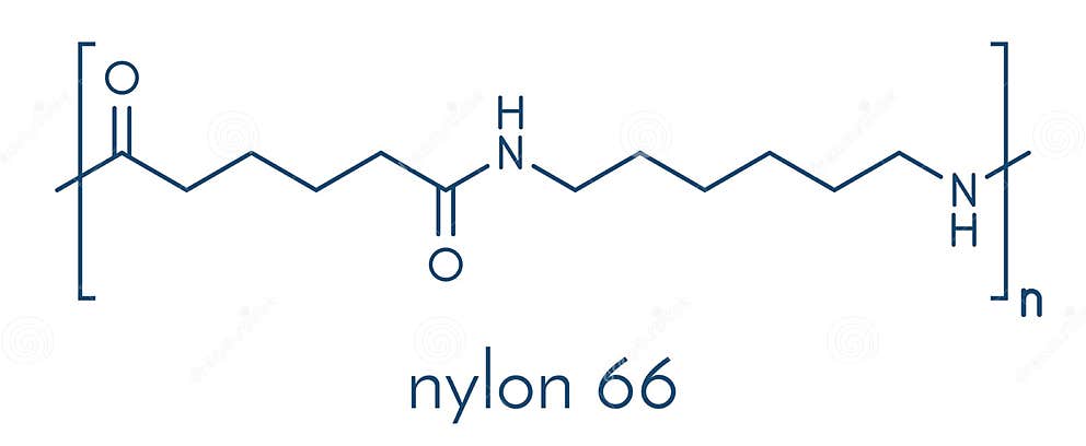 Nylon Nylon-6,6 Plastic Polymer, Chemical Structure. Skeletal Formula ...