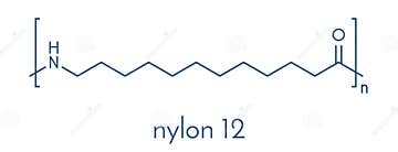 Nylon 12 Polymer, Chemical Structure. Skeletal Formula. Stock Vector ...