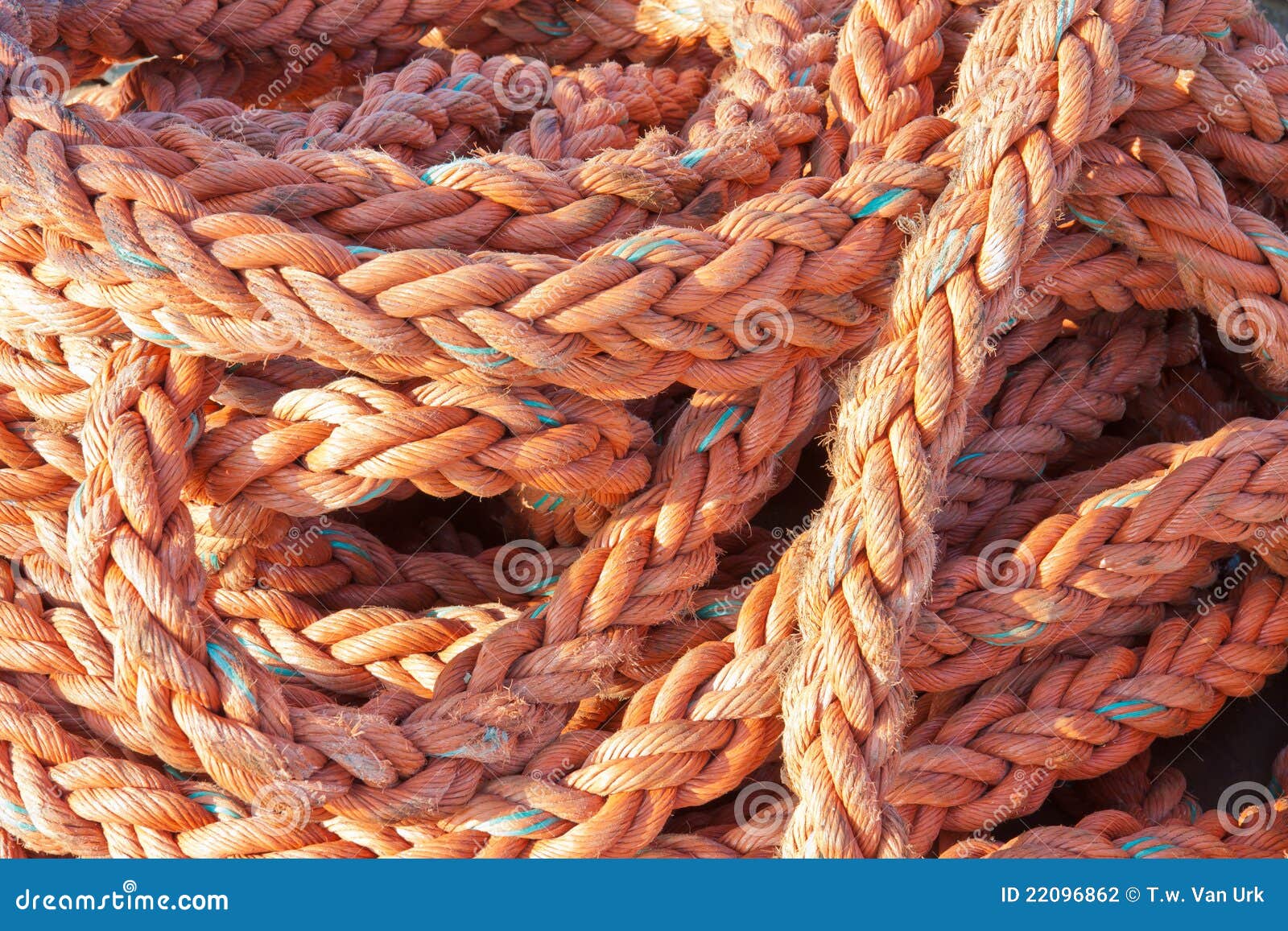Nylon Rope at a Ship in the Harbor Stock Photo - Image of nautical ...