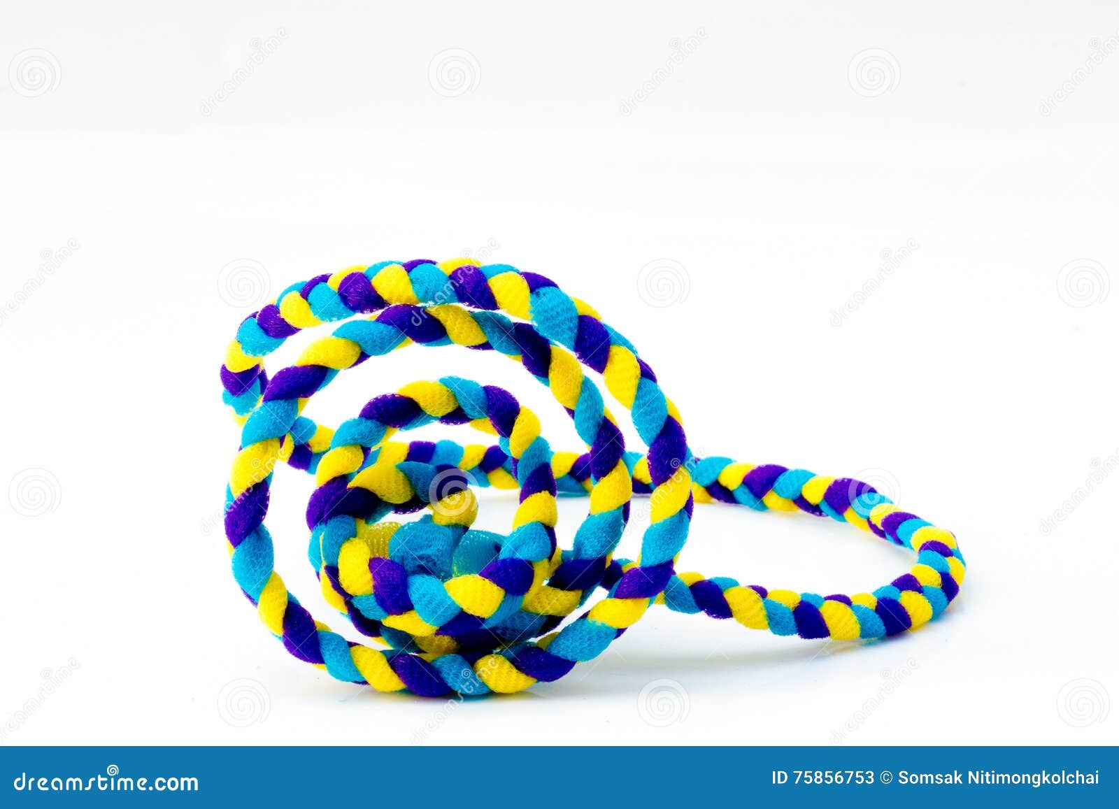Nylon rope on white table stock image. Image of knot - 75856753