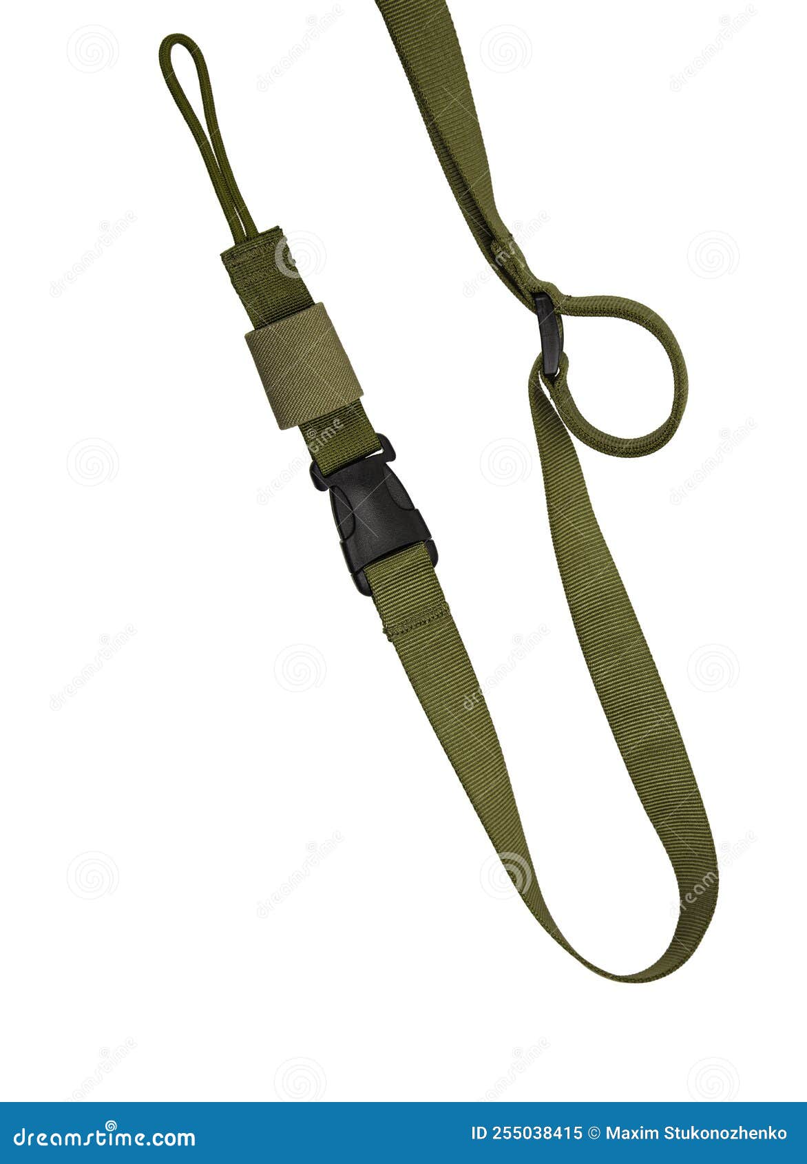 Nylon Shoulder Strap for a Gun Isolated on White Back. Belt for ...