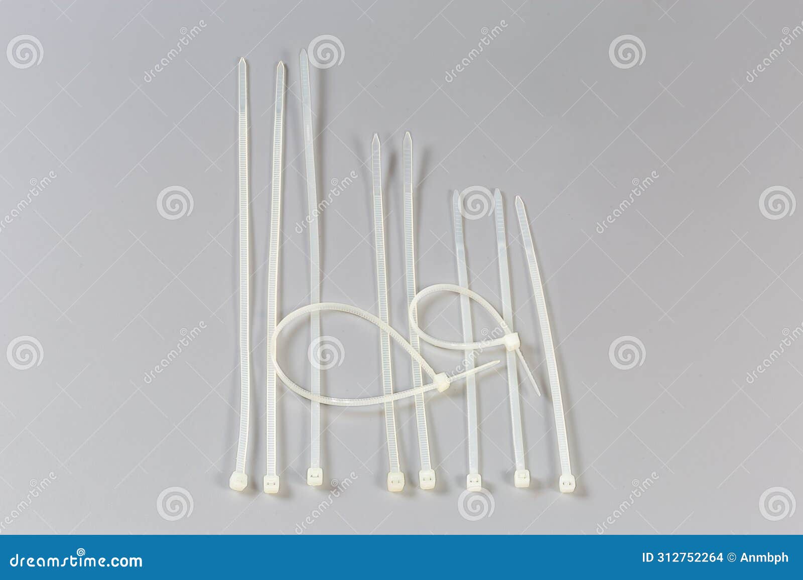 Nylon Unfastened and Fastened Translucent Cable Ties of Different ...