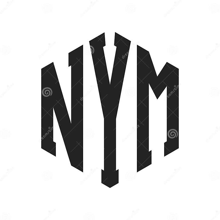 NYM Logo Design. Initial Letter NYM Monogram Logo Using Hexagon Shape ...