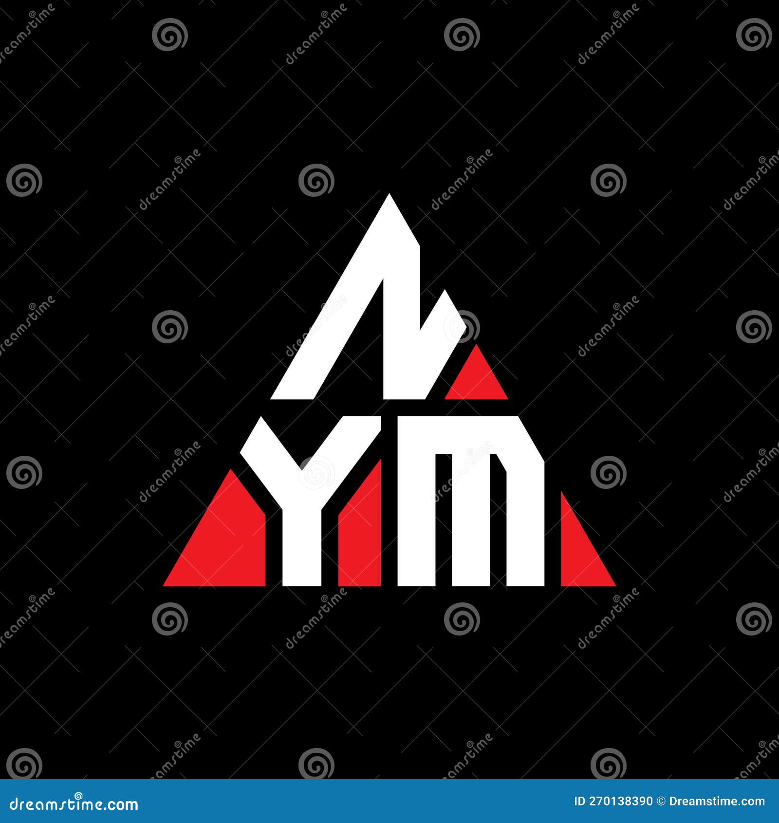 NYM Triangle Letter Logo Design with Triangle Shape. NYM Triangle Logo ...
