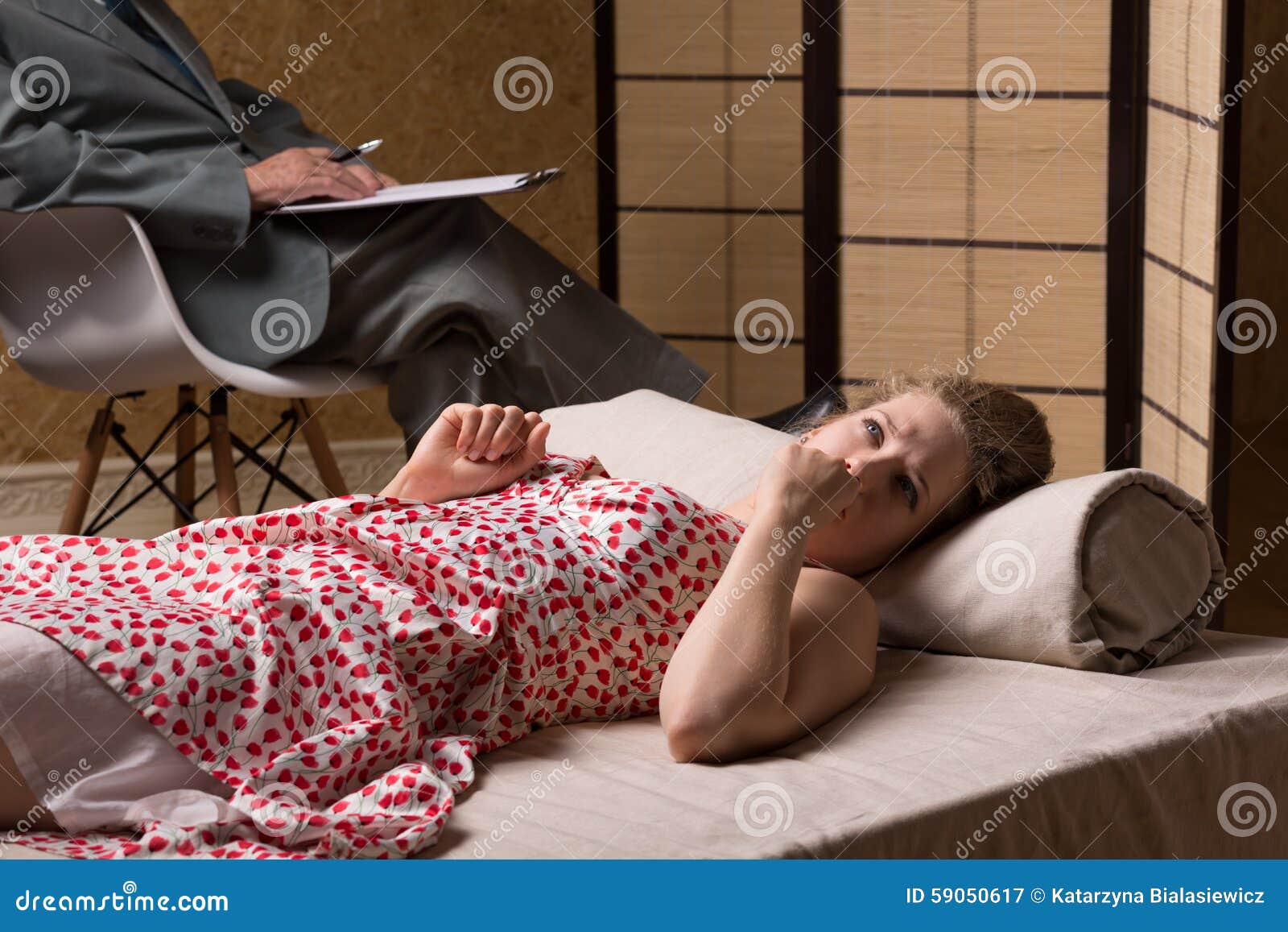 Nymfoman Under Psykoterapiperiod Fotografering för Bildbyråer - Bild av ...