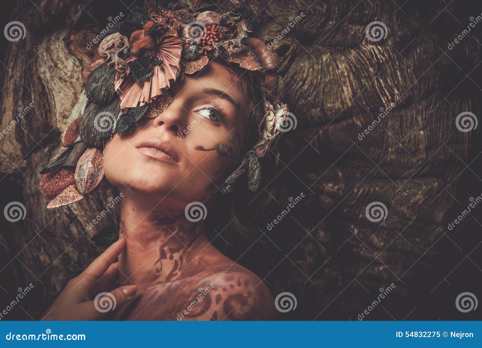 Nymph woman stock image. Image of decoration, creature - 54832275