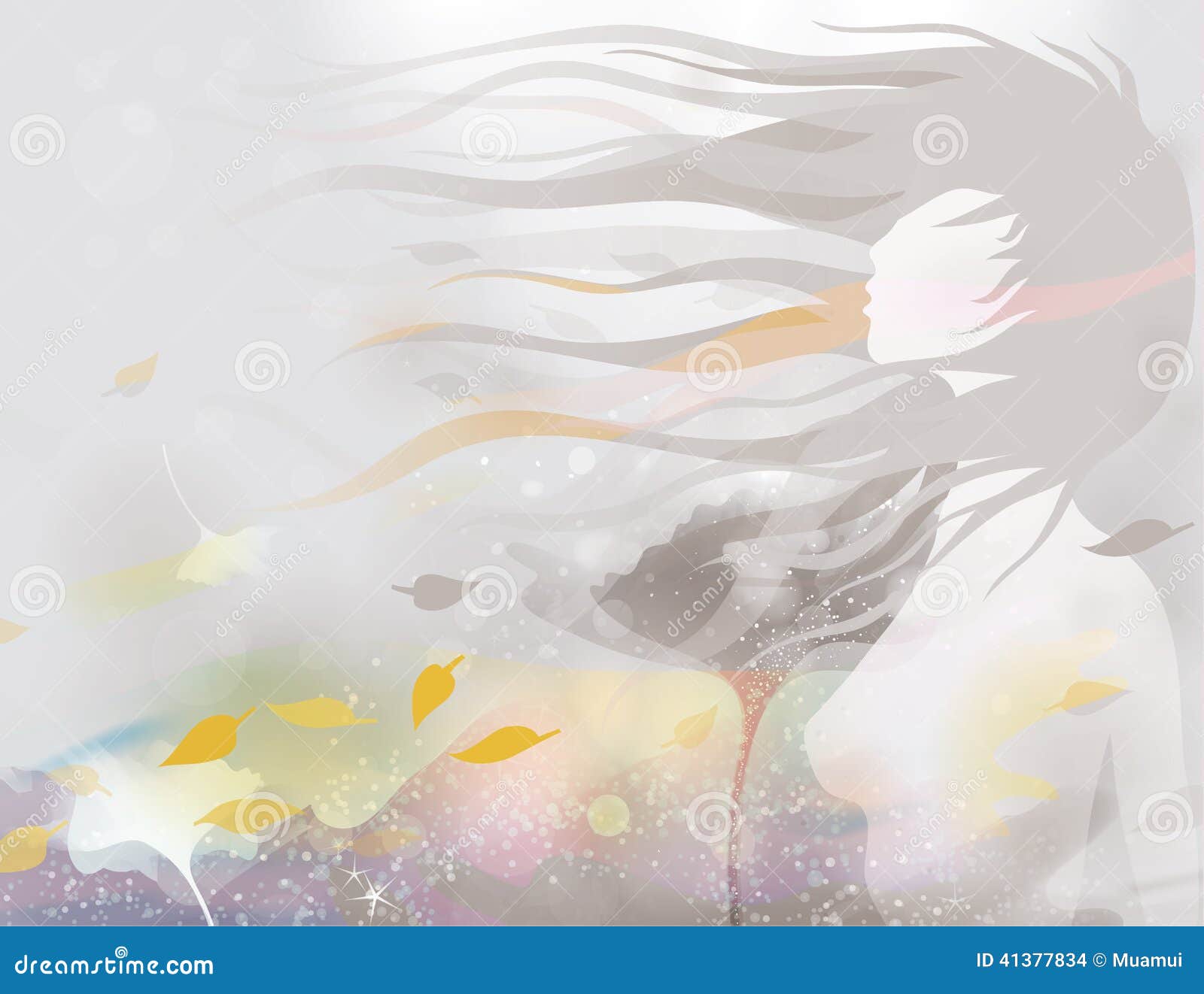 Nymph stock vector. Illustration of cold, long, dream - 41377834