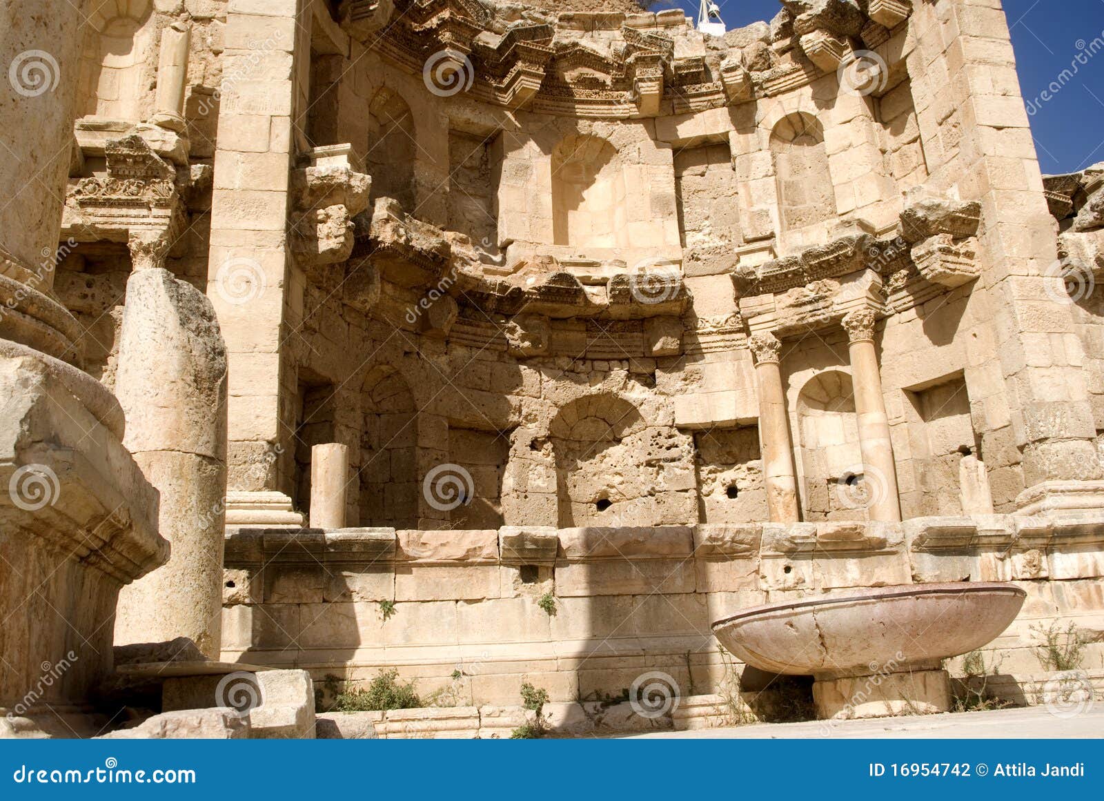Nymphaeum, Jerash, Jordan stock photo. Image of heritage - 16954742