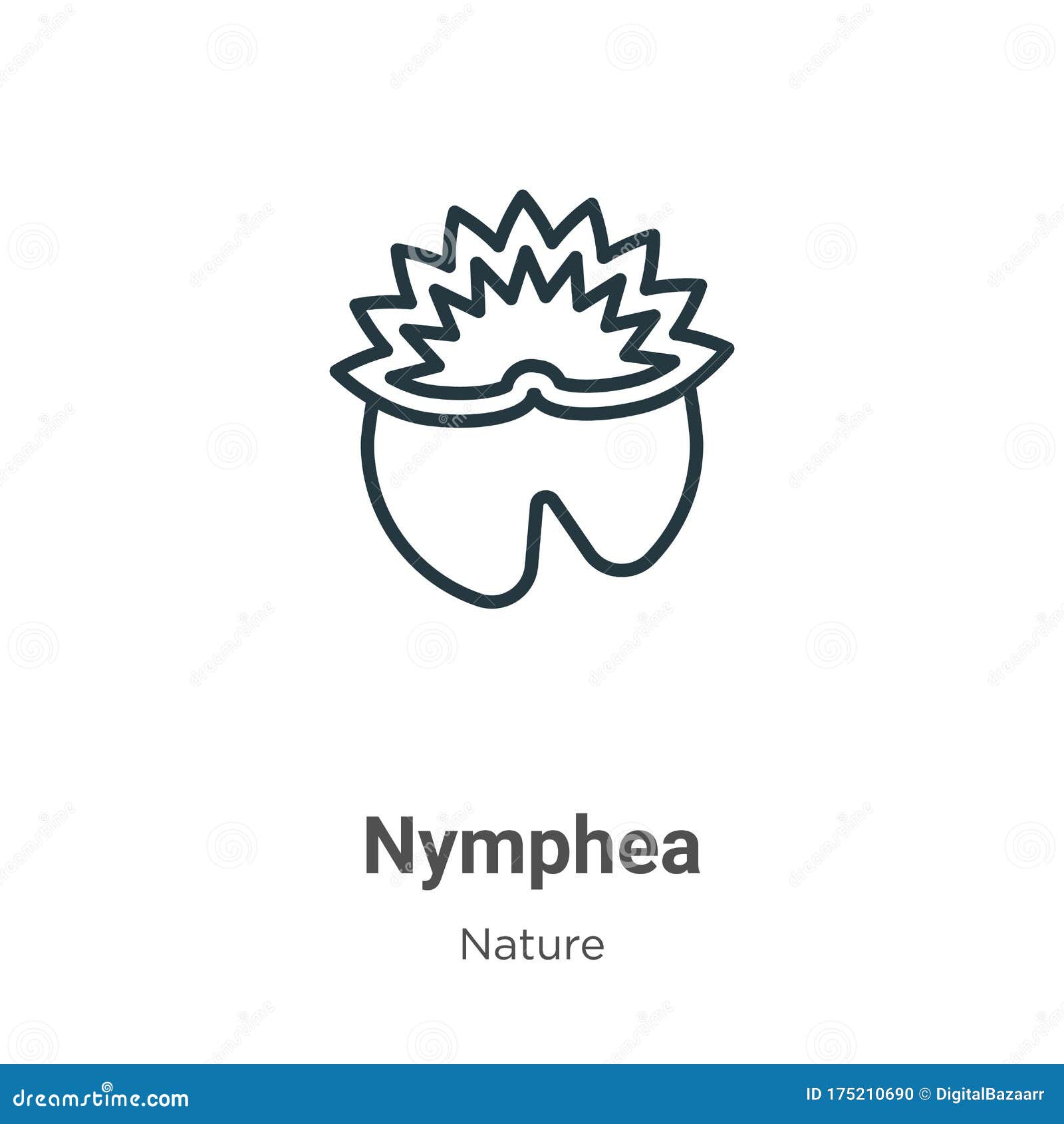 Nymphea Vector Icon On White Background. Flat Vector Nymphea Icon ...