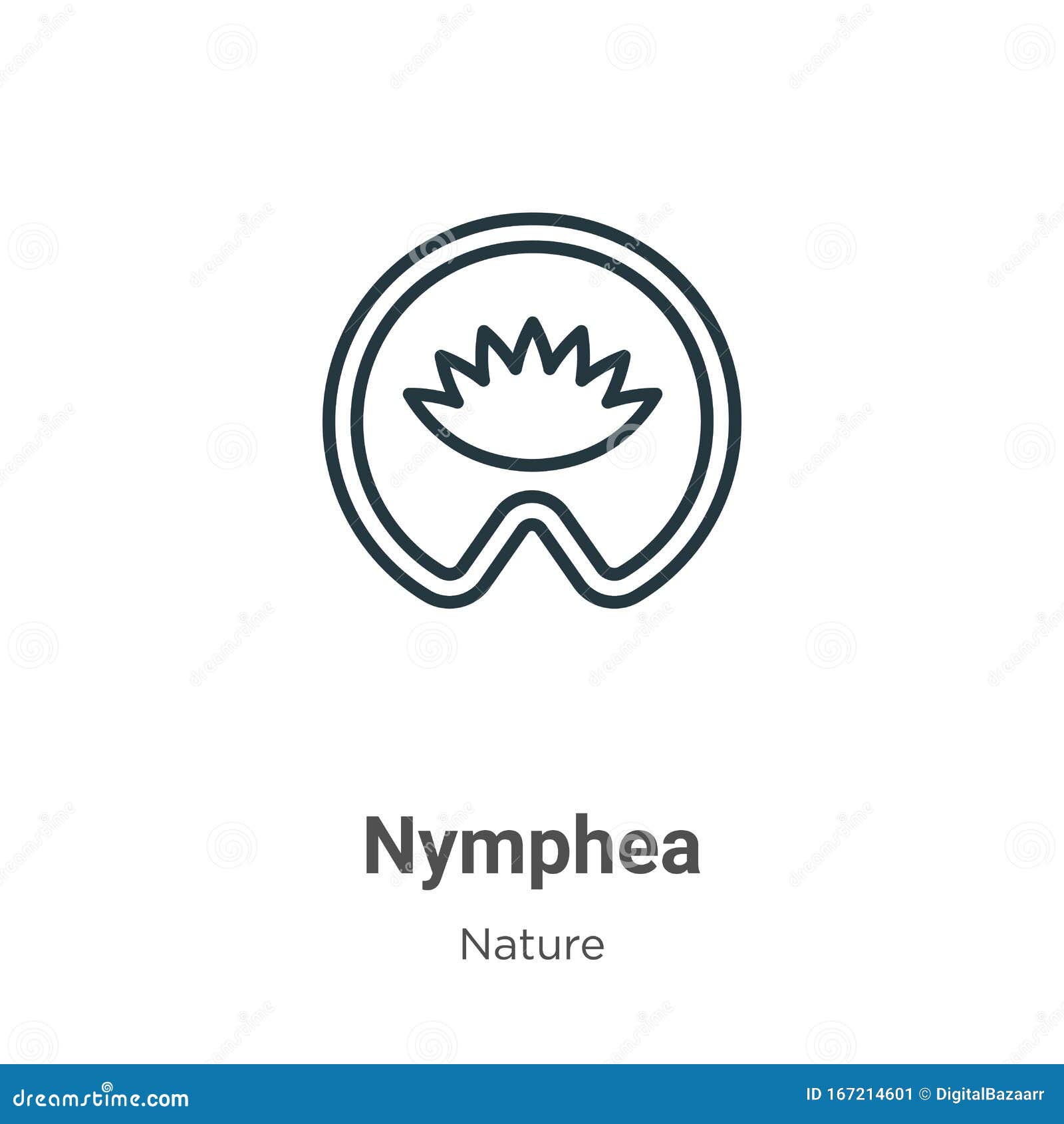 Nymphea Vector Icon On White Background. Flat Vector Nymphea Icon ...