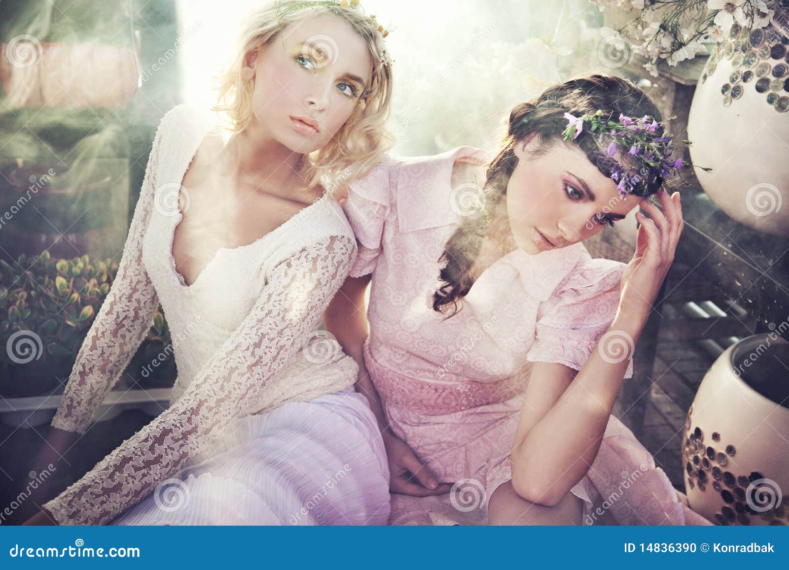 Nymphs stock photo. Image of couple, elegance, pair, cheerful - 14836390