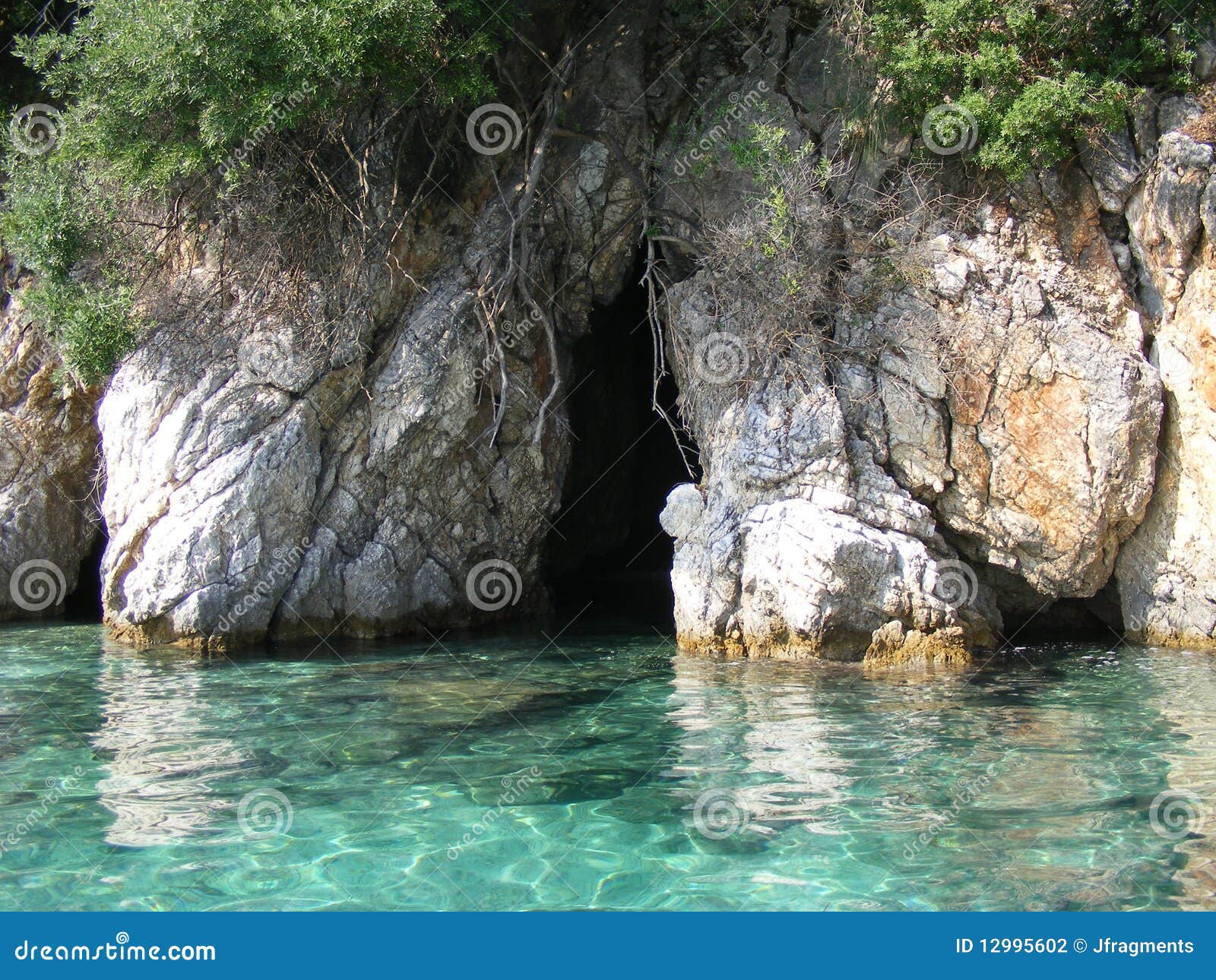 Nymphs Cave. Corfu Island stock photo. Image of cave - 12995602