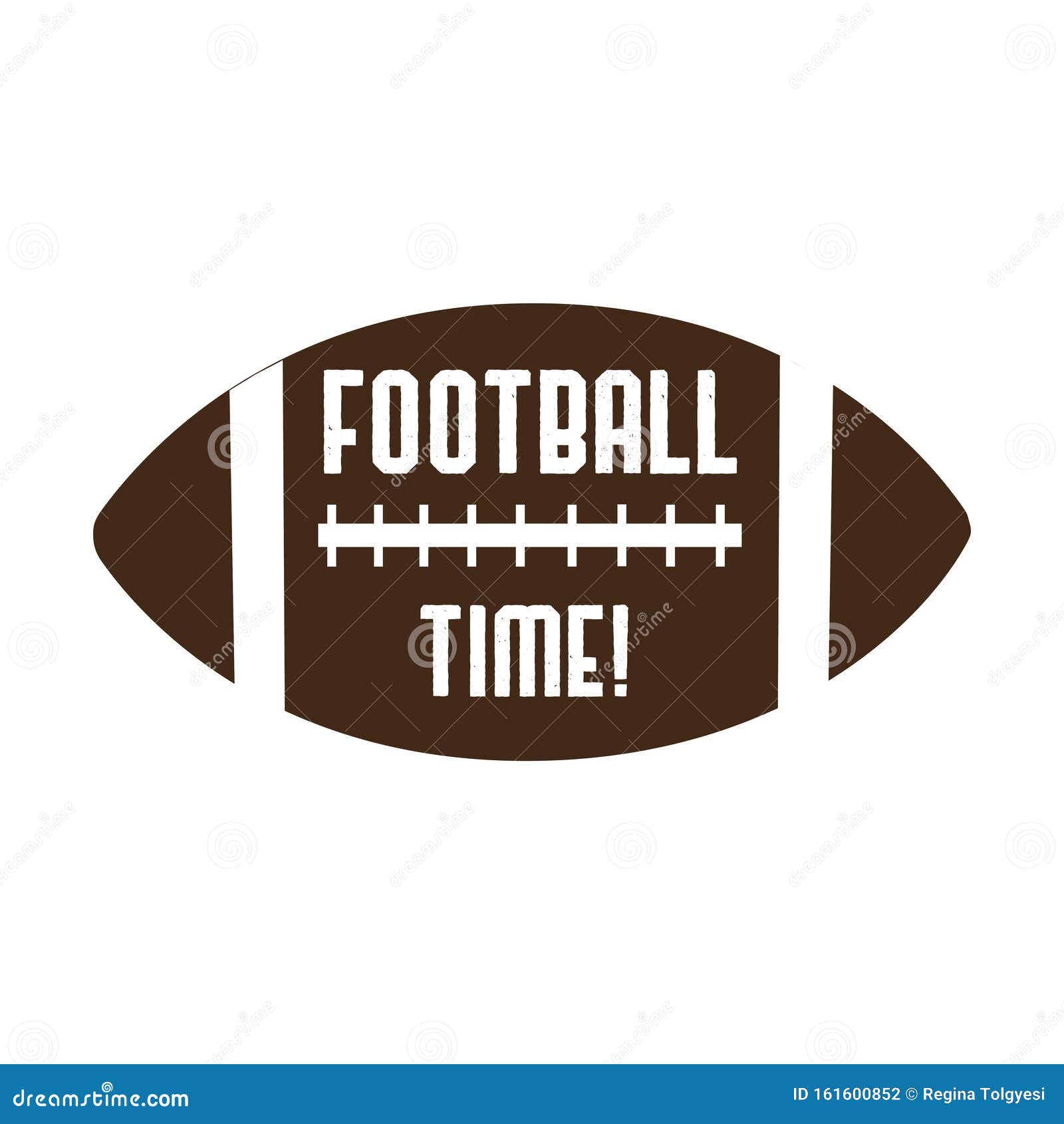 Football Time Text, on American Football Vector Graphics. Stock Vector ...