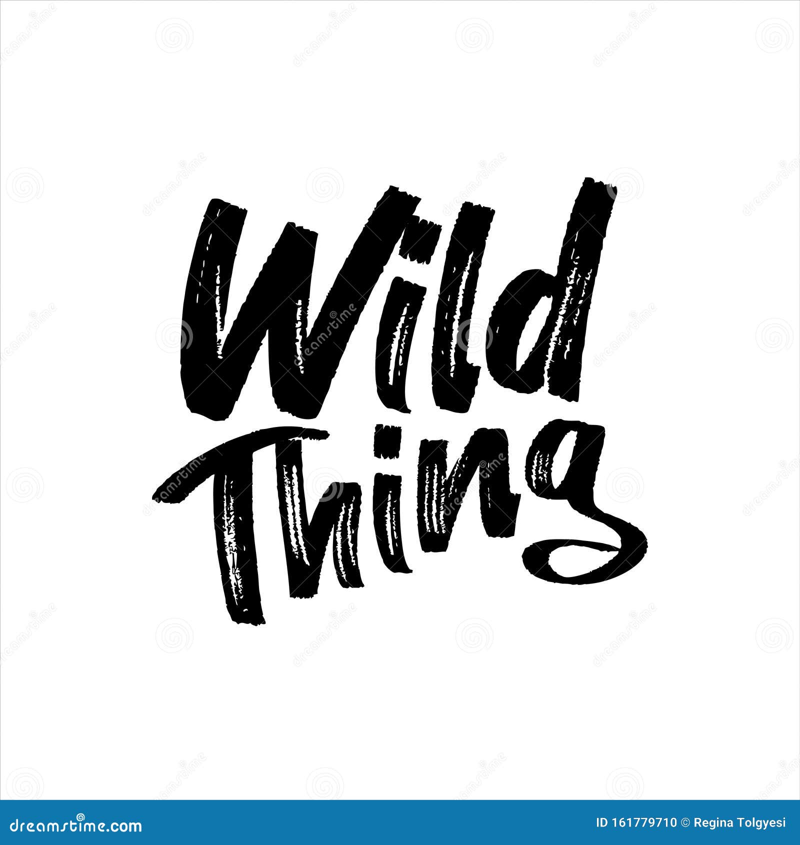 Wild Thing- Paint Brus Text. Stock Vector - Illustration of logo ...