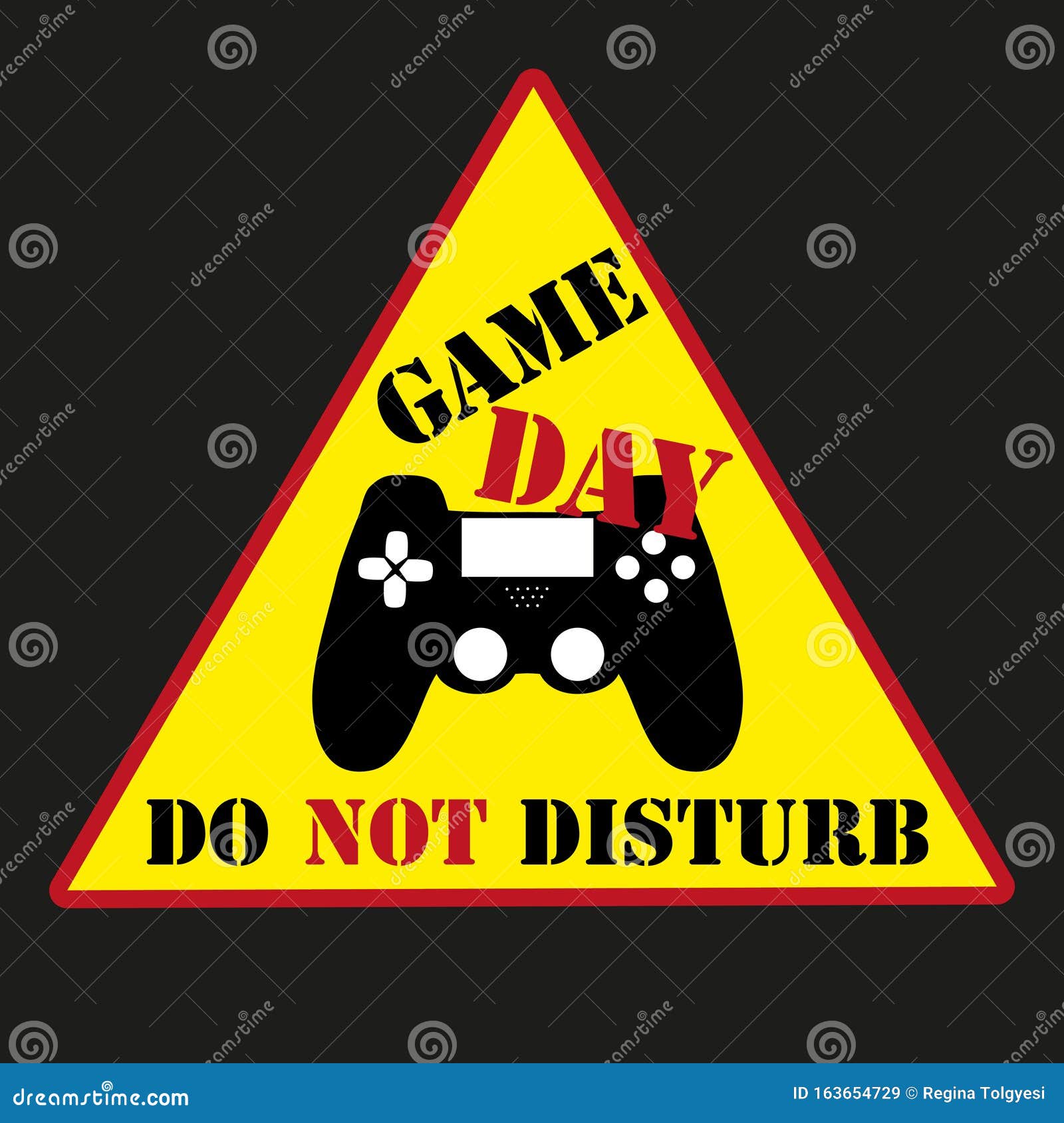 Game Day Do Not Disturb - Funny Text, with Controller in Yellow ...