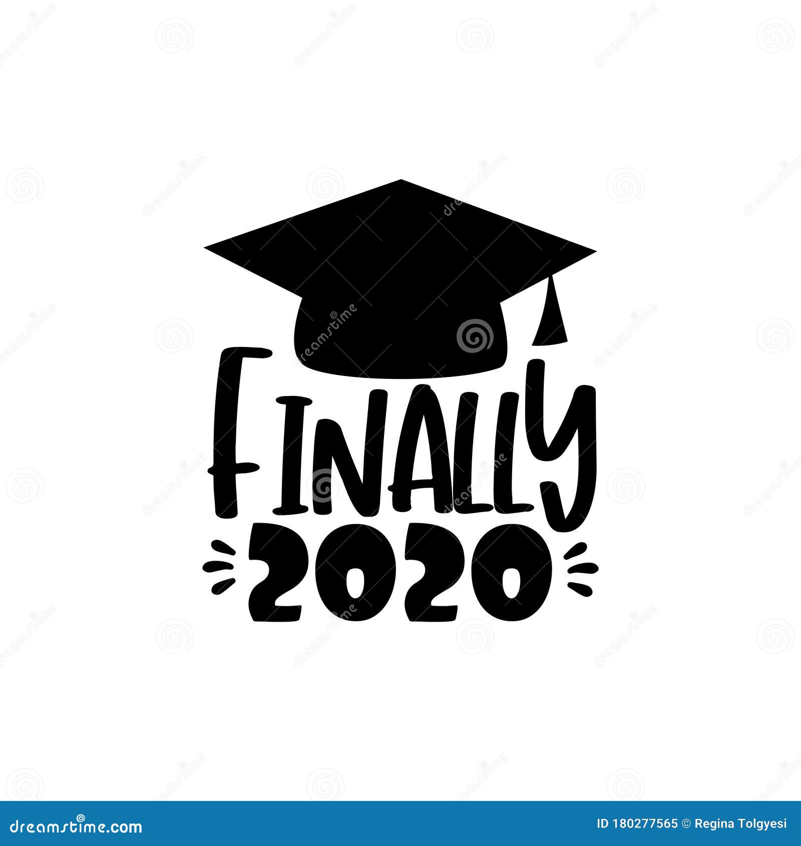 Finally 2020 with Graduation Cap. Stock Vector - Illustration of ...