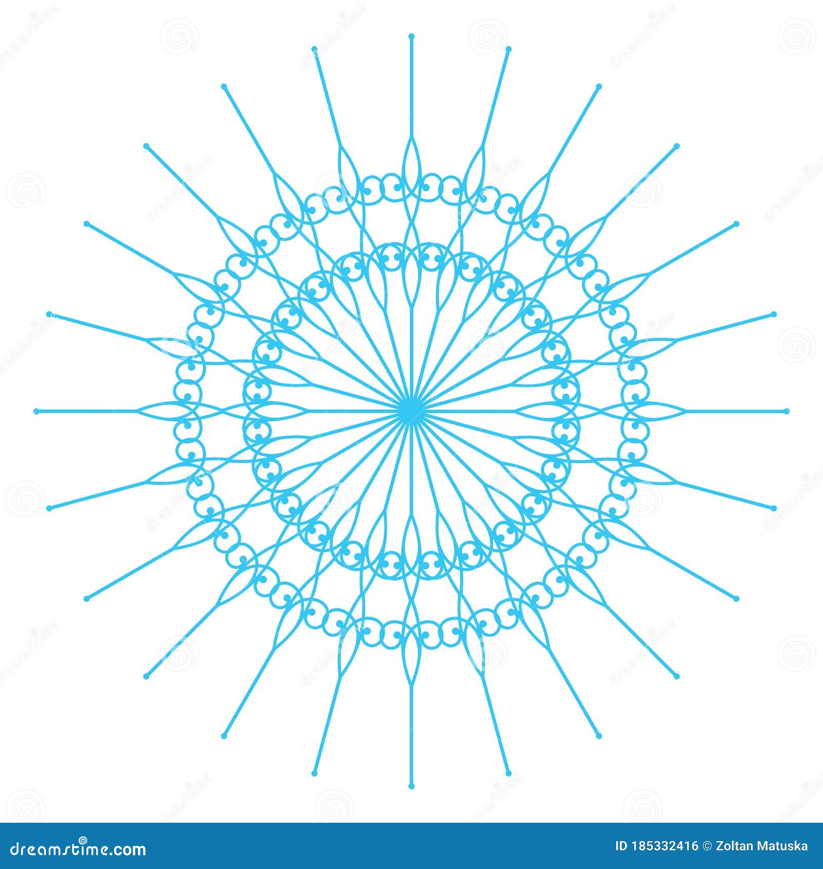Circle Round Design Element, Vector Round Light Blue, Isolated on White ...