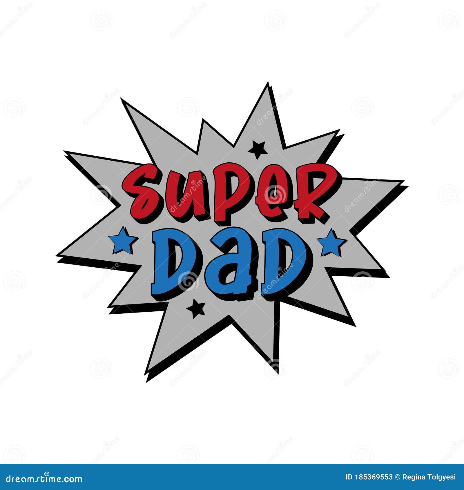 Super Dad - Happy Father`s Day Vector Illustartion. | CartoonDealer.com ...