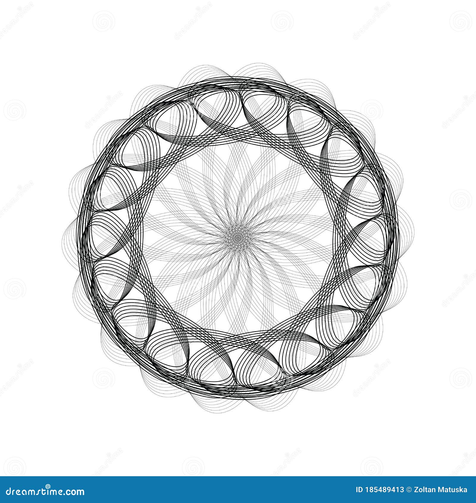 Vector Circular Rosette, Circle Round Shape, Design Element, Protection ...