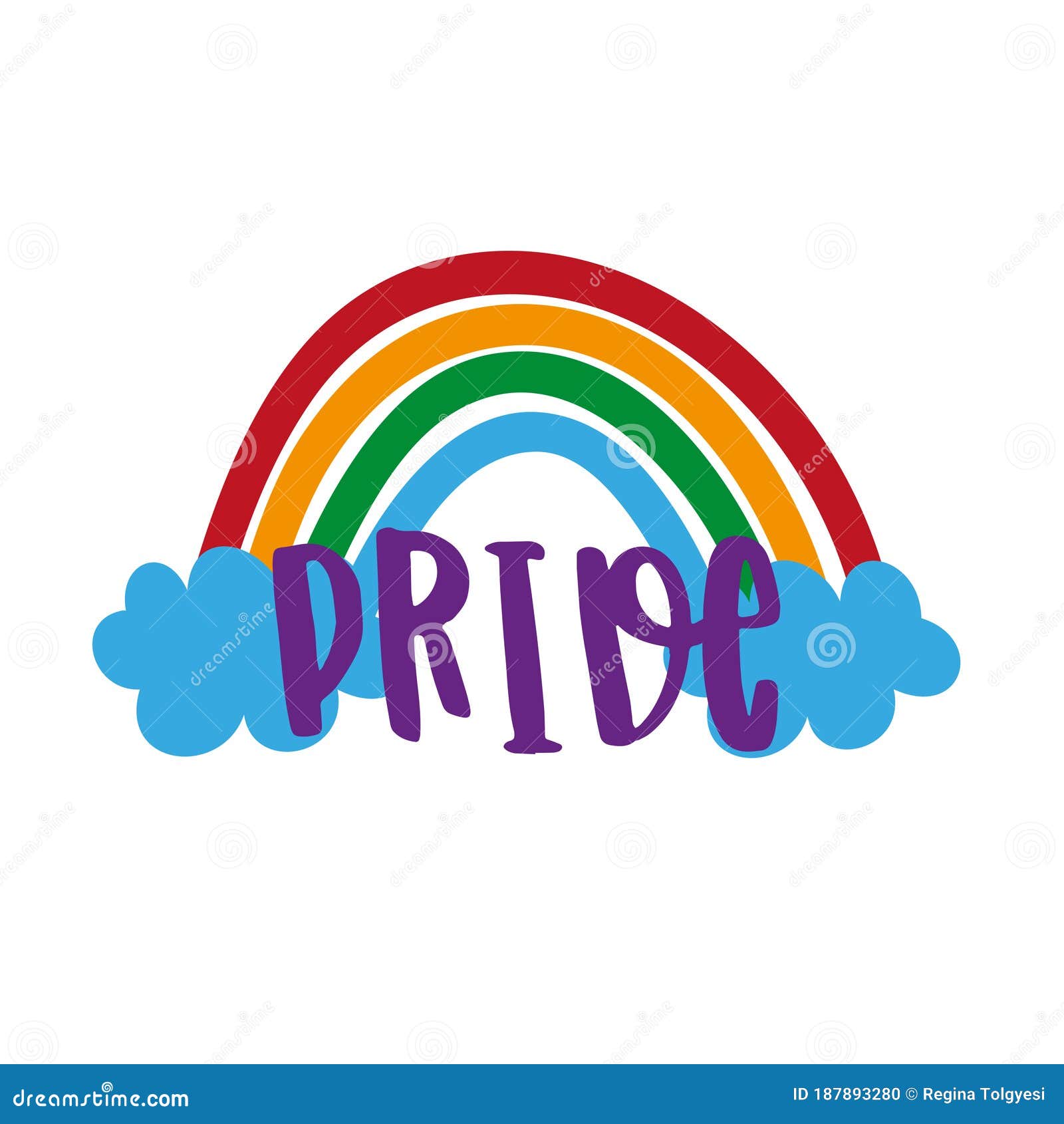 Pride Month Rainbow Flag Symbol Stock Vector - Illustration of isolated ...