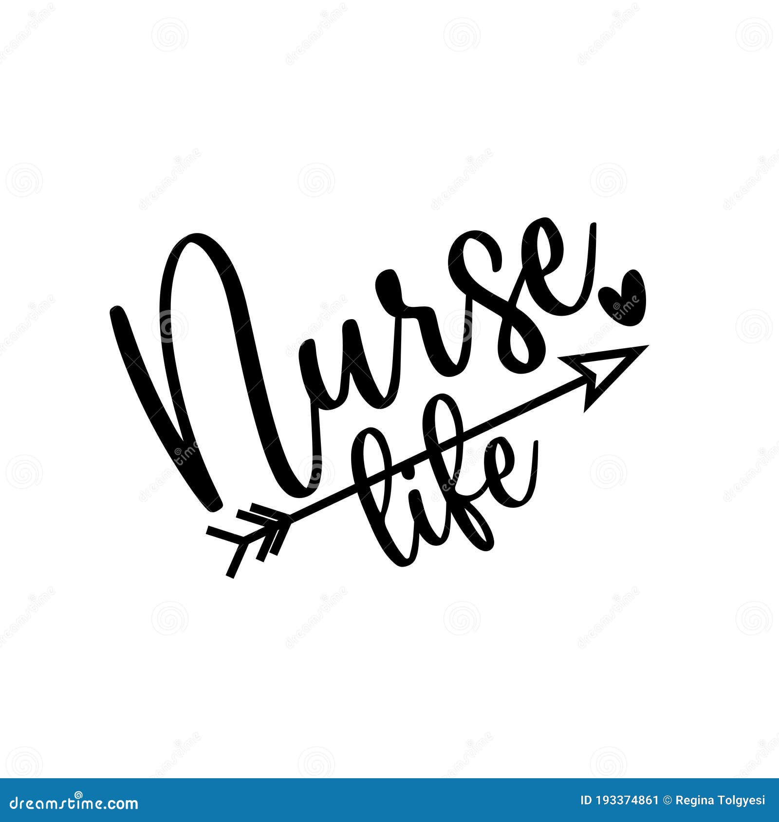 Nurse Life - calligraphy stock vector. Illustration of gift - 193374861