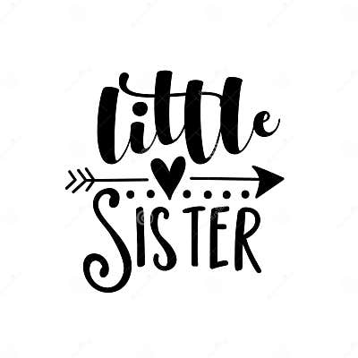 Little Sister - Text with Arrow Symbol Stock Vector - Illustration of ...