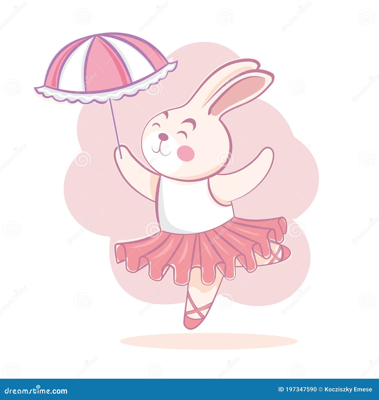 Ballerina Bunny â€“ Vector Design Stock Vector - Illustration of baby ...