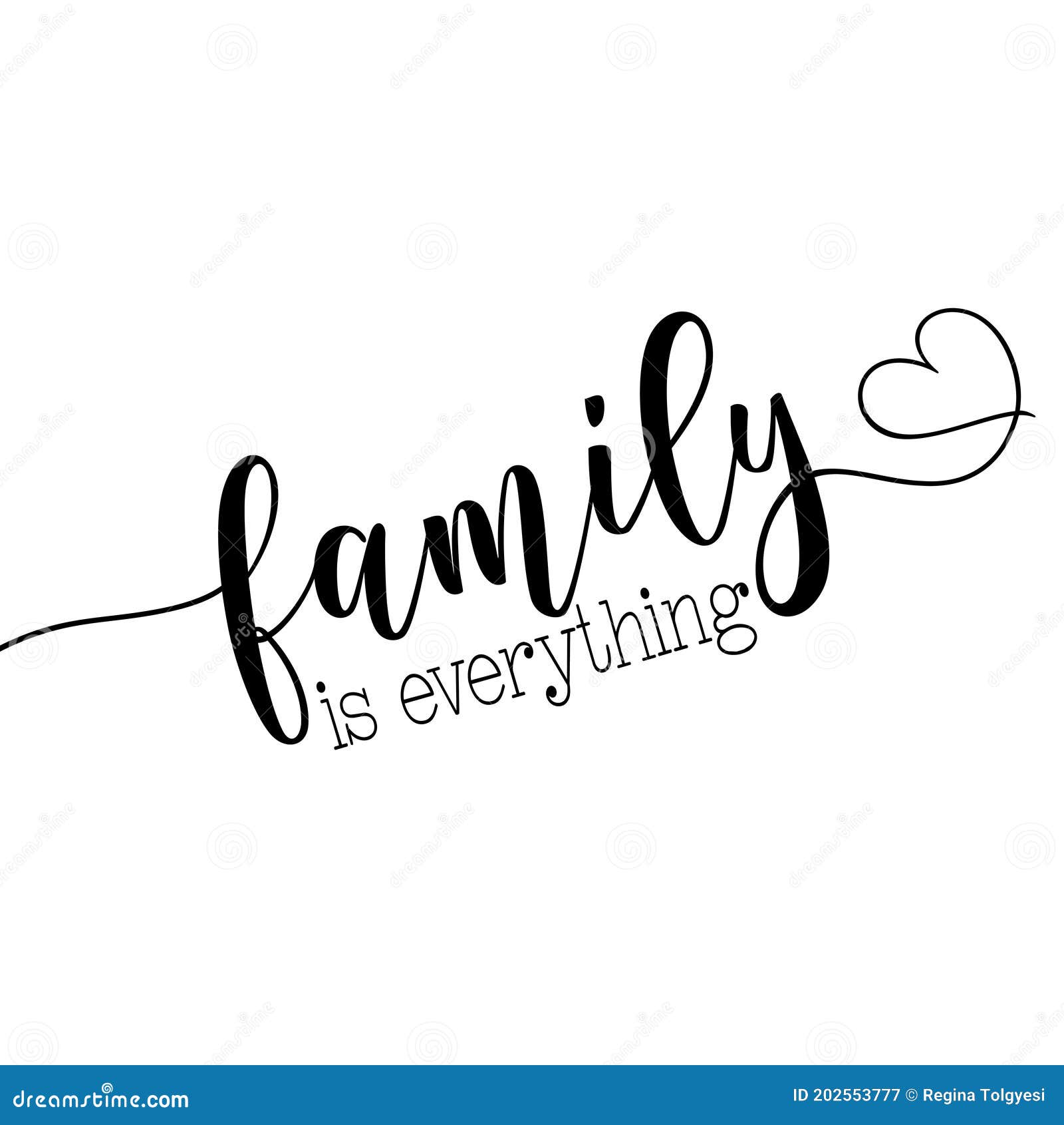 Family is Everything- Calligraphy Stock Vector - Illustration of ...