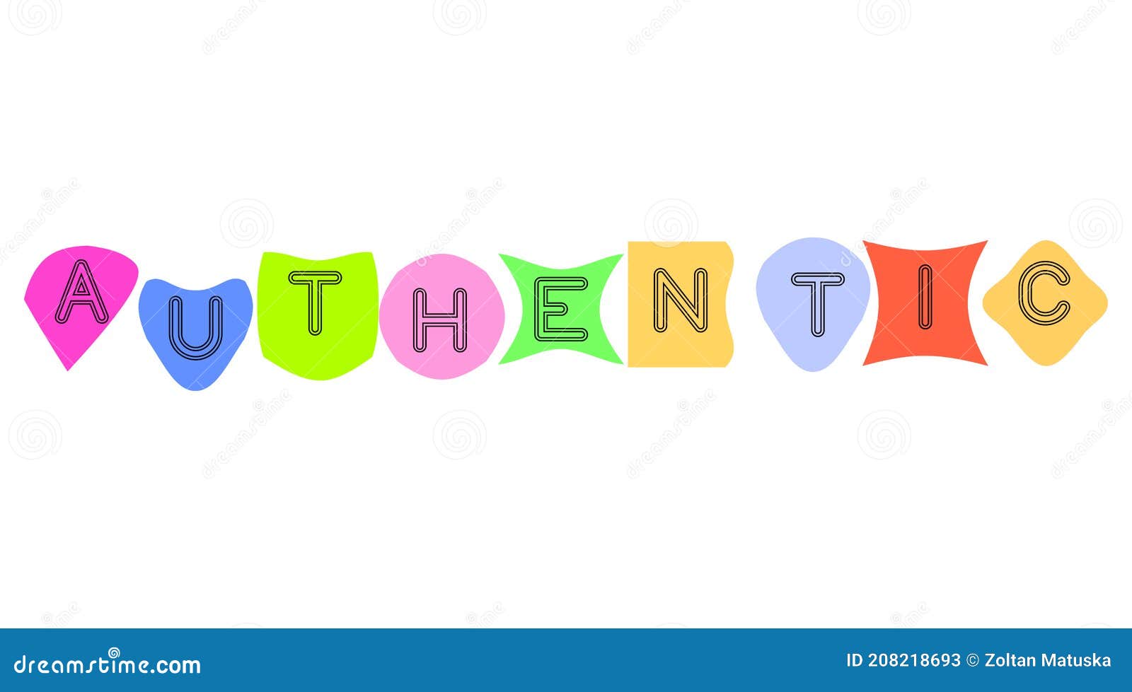 Authentic Word On Purple Stock Photo | CartoonDealer.com #284903754