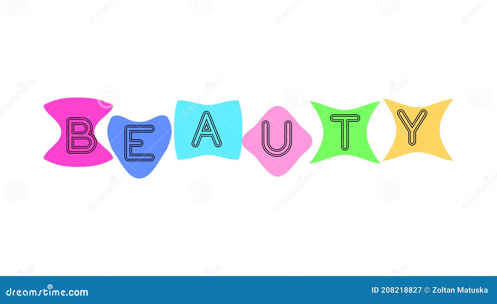 Vector Message Text BEAUTY Word, Fashion Paper Background, Pastel ...