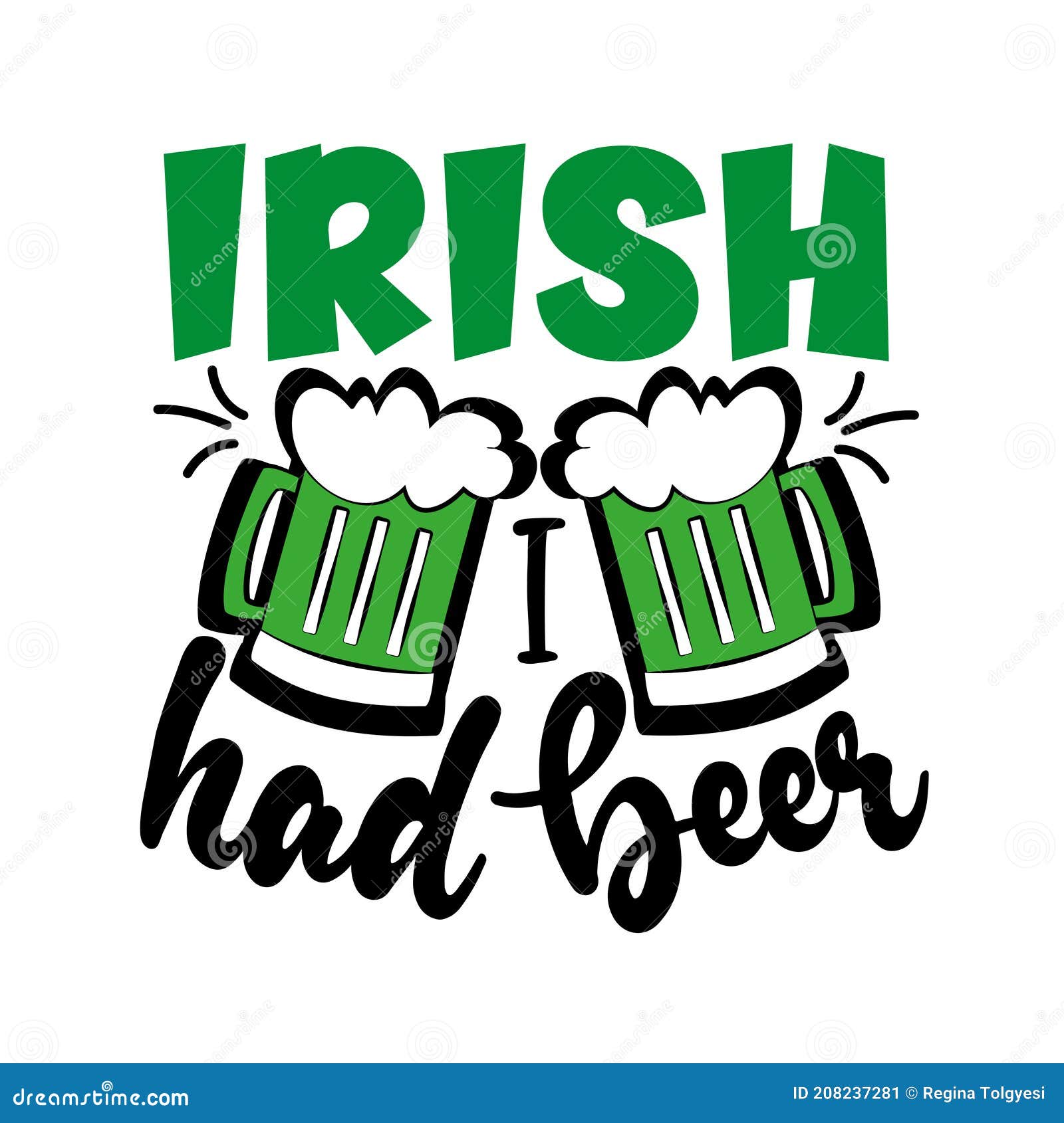 Cheers, Irish Stout Poster Vector Illustration | CartoonDealer.com ...