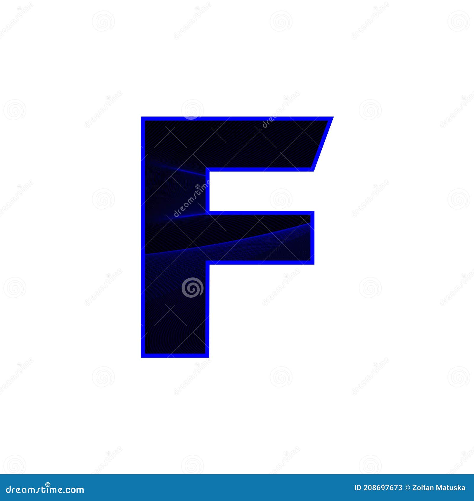 Futuristic Letter F Vector Design Element Isolated on White Alphabet ...