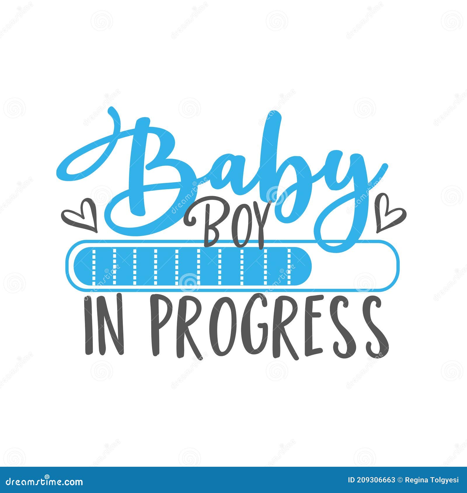 Baby In Progress -Progress Bar With Inscription. Cartoon Vector ...