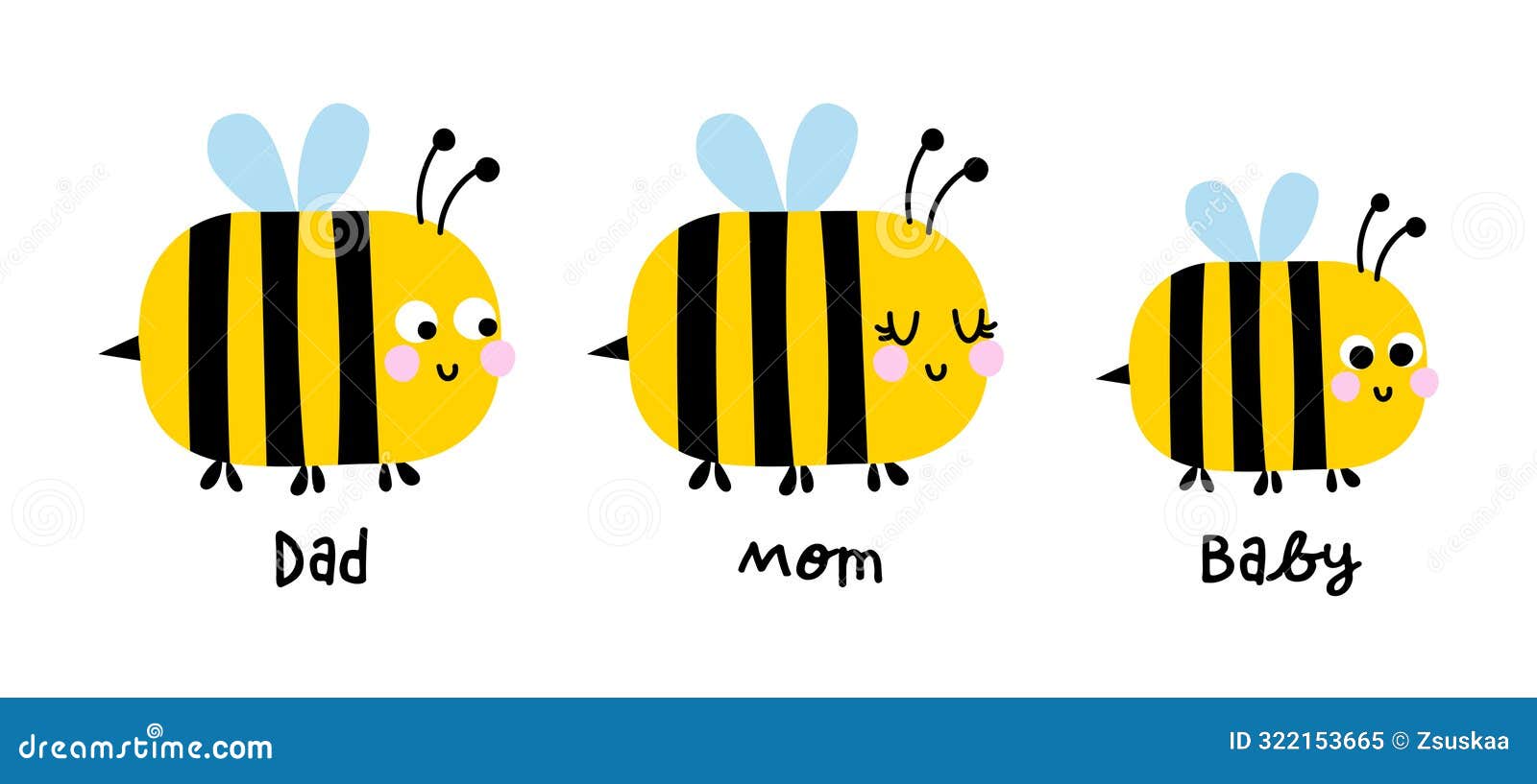 Bumblebee Family And Bee Kind Yellow And Black Bumblebee Text With ...