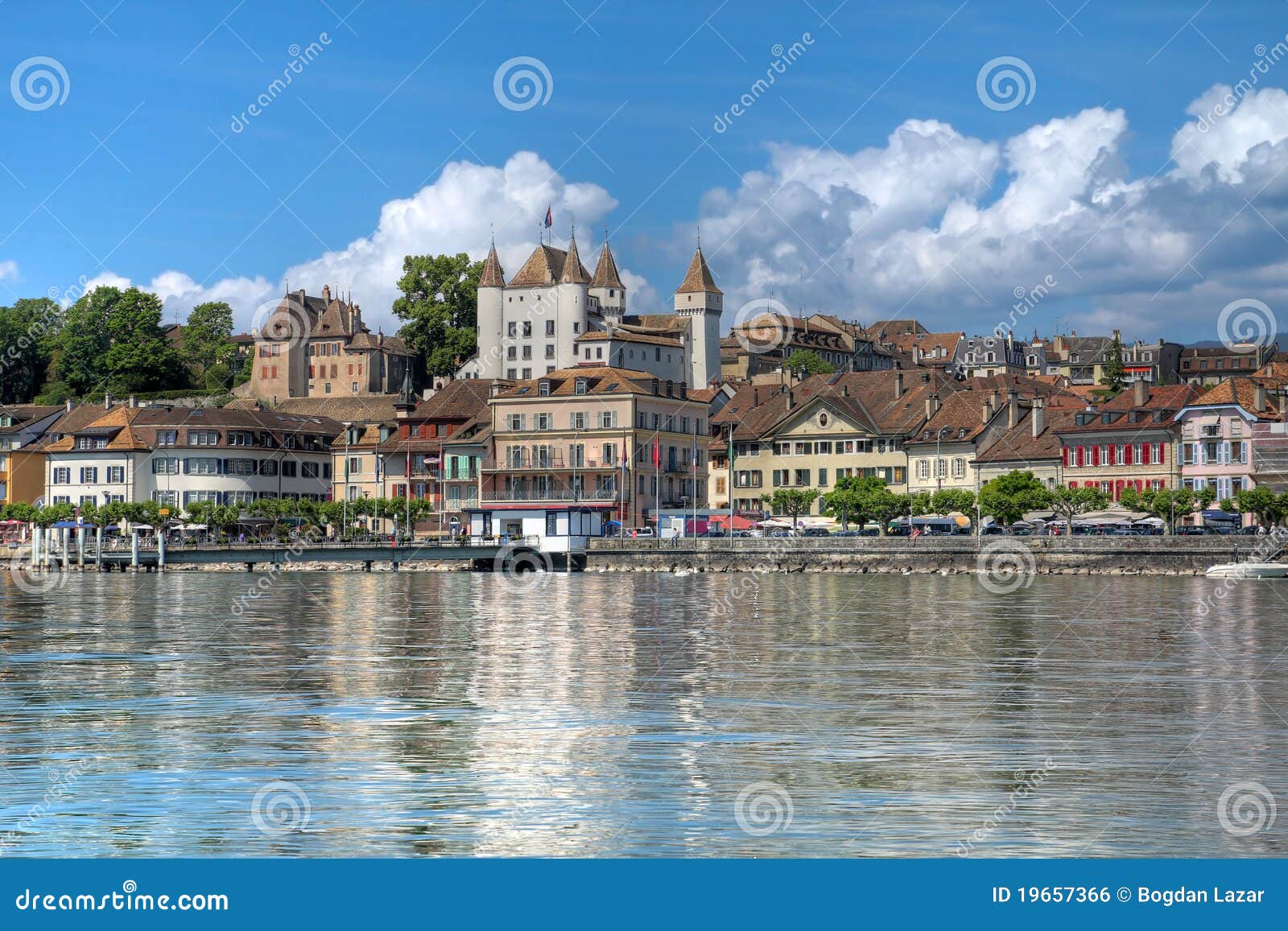 Nyon, Switzerland stock photo. Image of leman, geneva - 19657366