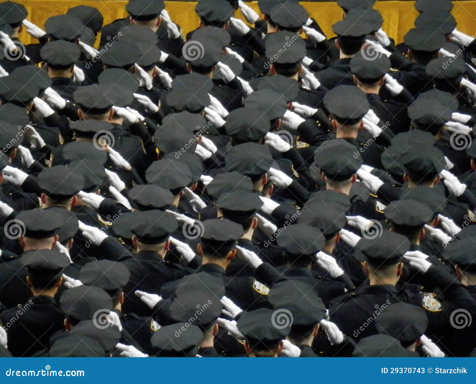 NYPD Graduation Salute editorial stock photo. Image of officers - 29370743