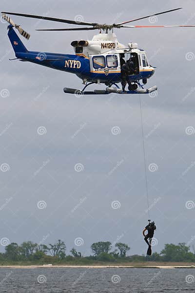 NYPD Raises Diver editorial stock image. Image of rescue - 14428239