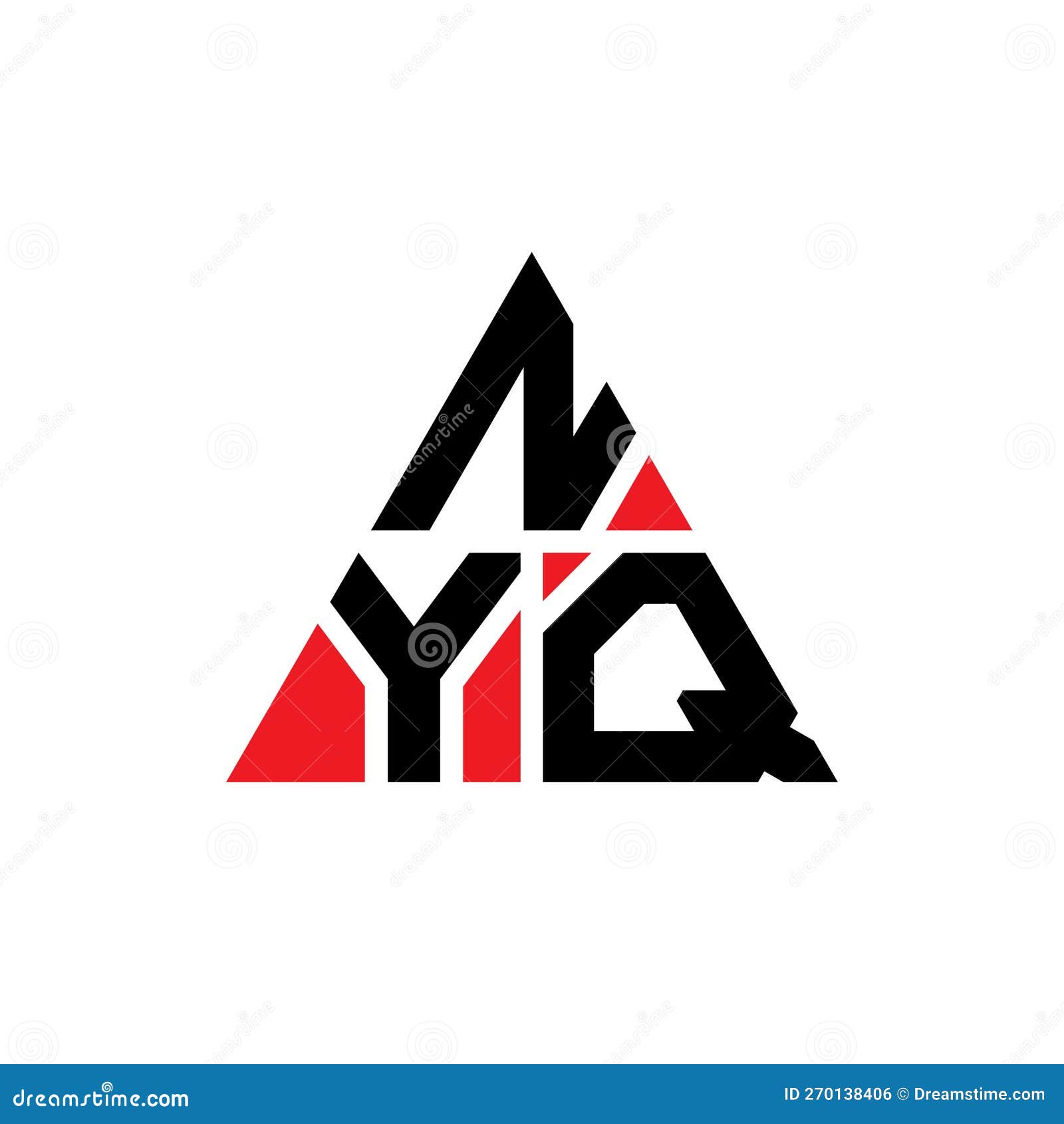 NYQ Triangle Letter Logo Design with Triangle Shape. NYQ Triangle Logo ...
