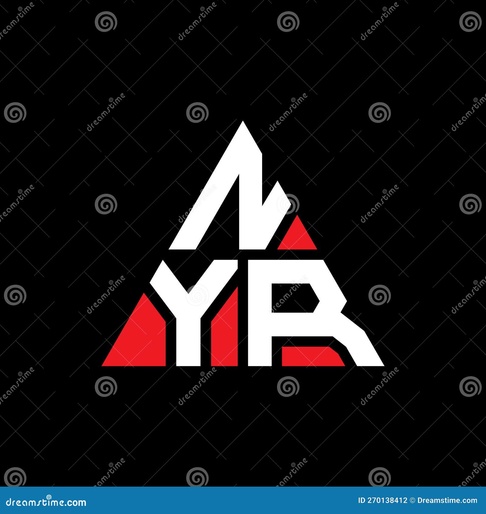 NYR Triangle Letter Logo Design with Triangle Shape. NYR Triangle Logo ...