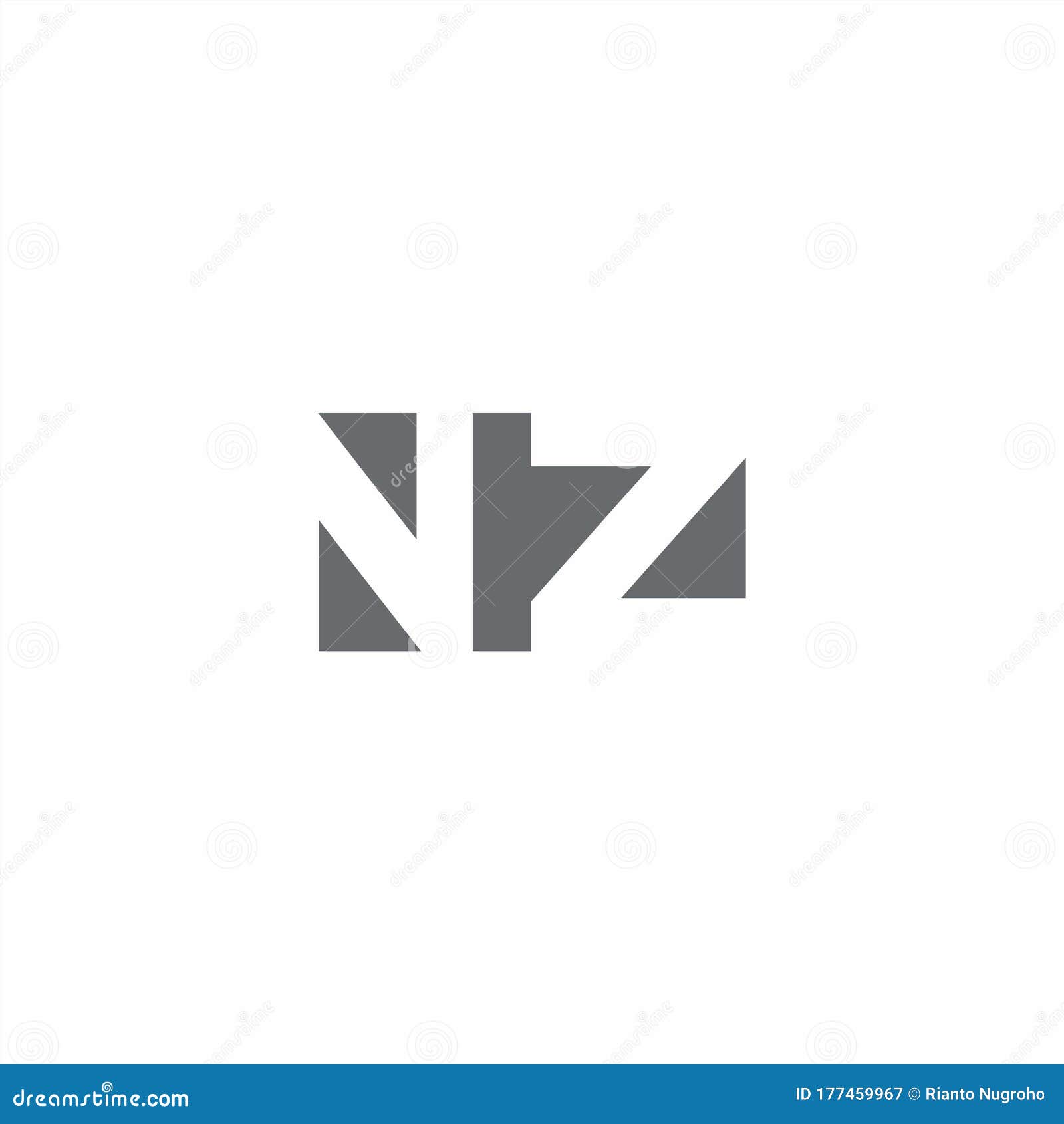 NZ Logo Monogram with Negative Space Style Design Template Stock Vector ...