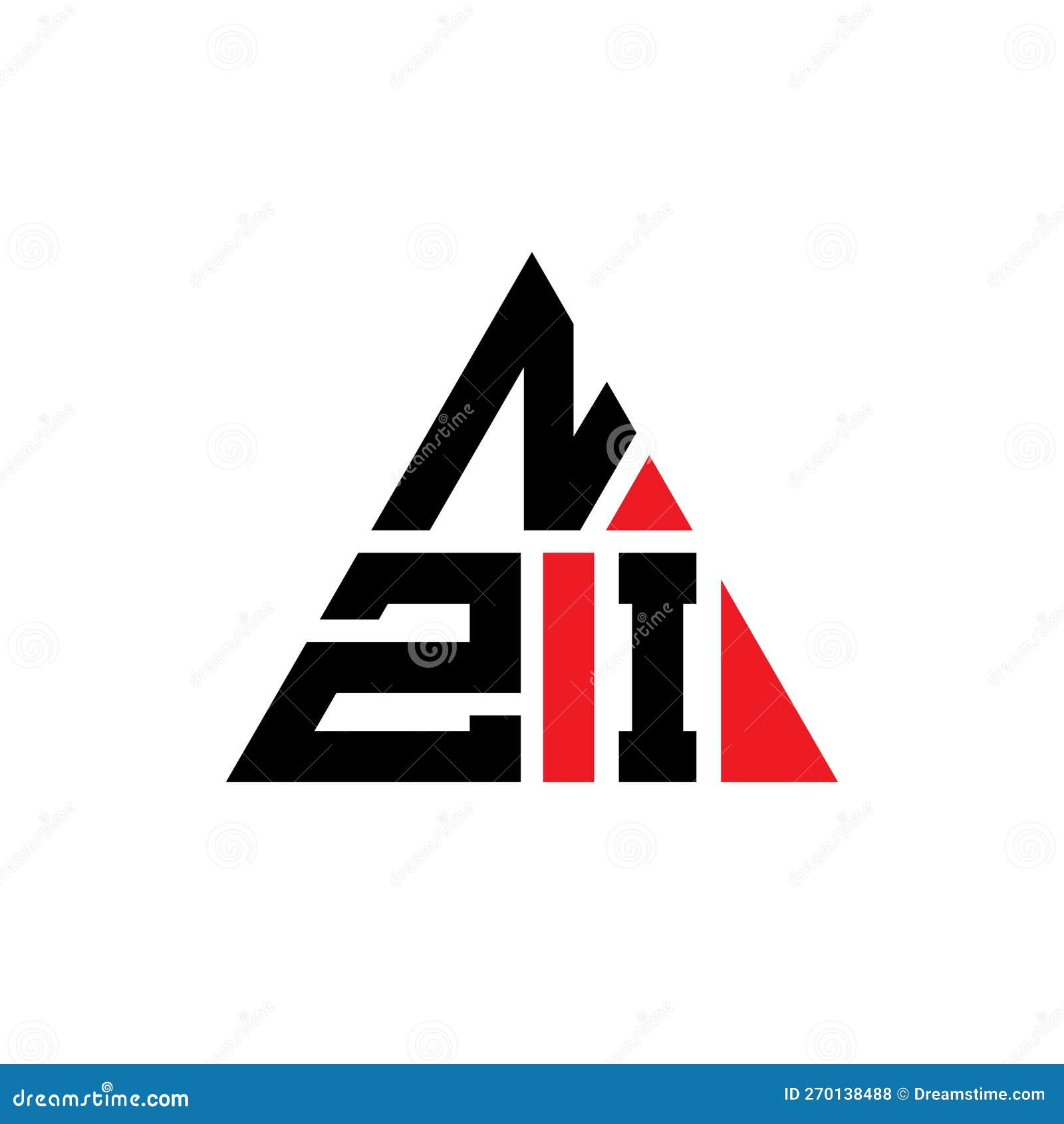 NZI Triangle Letter Logo Design with Triangle Shape. NZI Triangle Logo ...